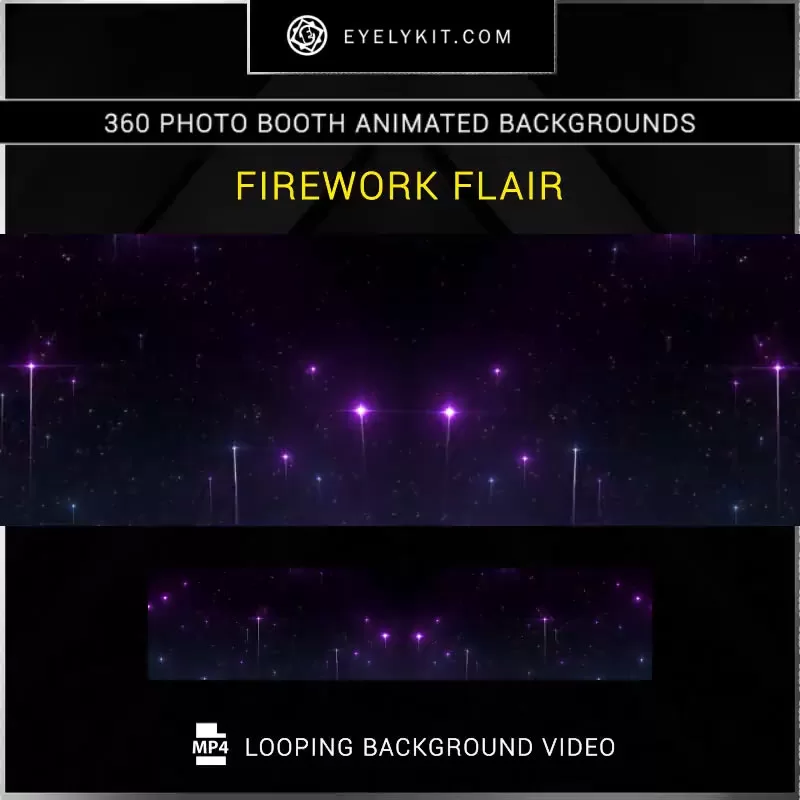360 BOOTH BACKGROUND VIDEO - FIREWORK FLAIR