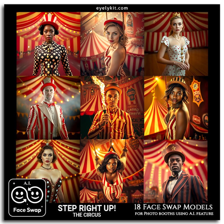 18+ Stunning Vintage Circus Face Swap Avatars Photo Booths