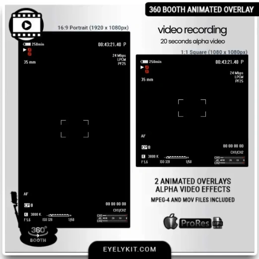100+ Stunning Camera Recording Screen Alpha Video Overlay